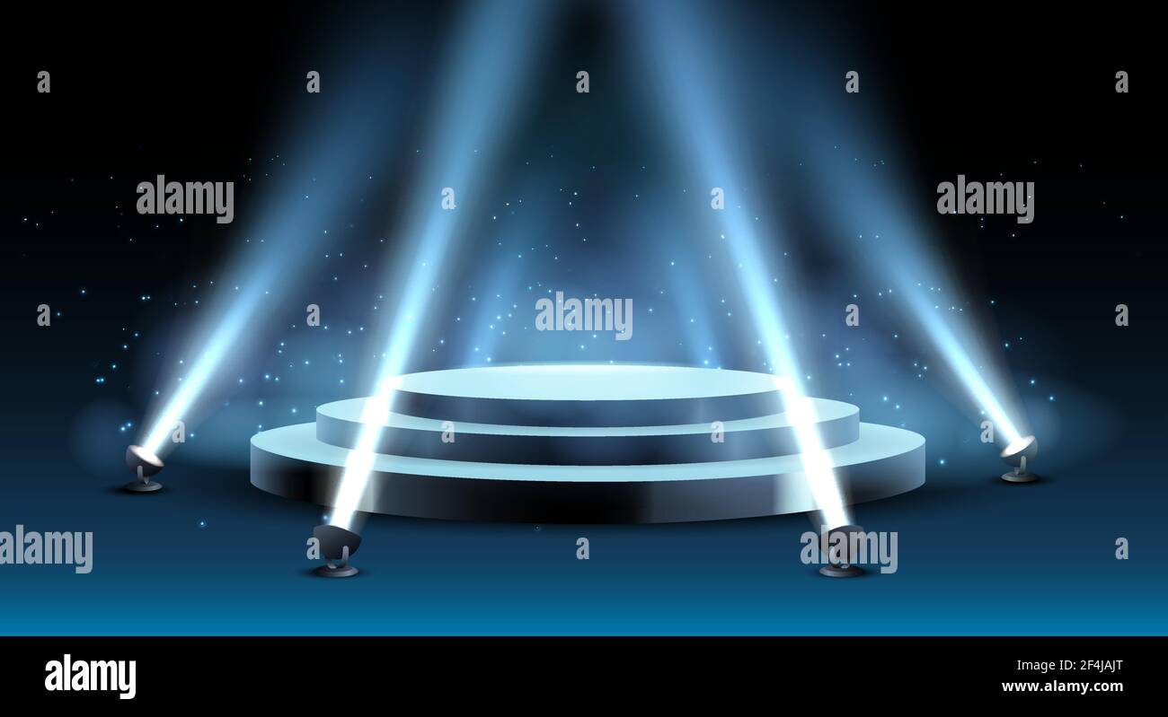 Presentation blue lights stage Stock Vector Image & Art - Alamy