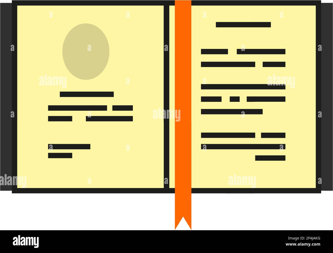 Open book with bookmark vector isolated on white Stock Vector Image ...