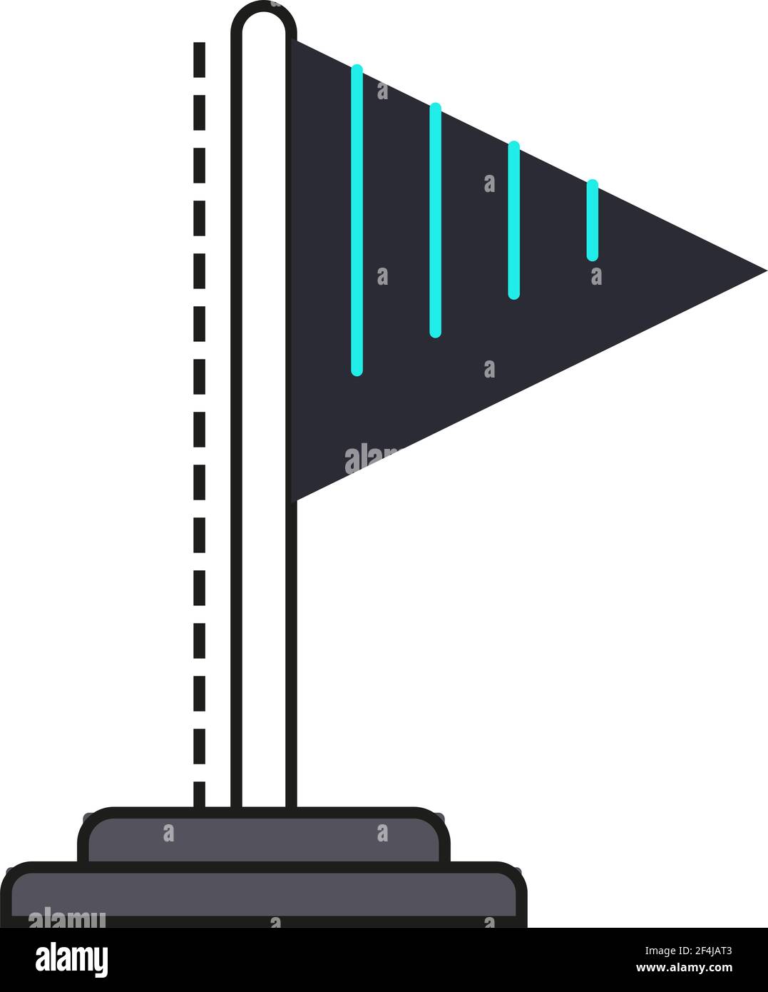 Vector flagpole icon isolated on white background Stock Vector Image ...