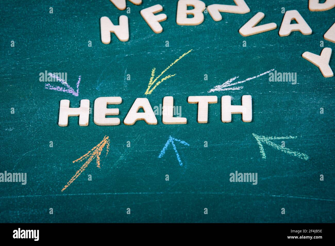 HEALTH. Care, treatment and diagnosis concept. White wooden alphabet ...
