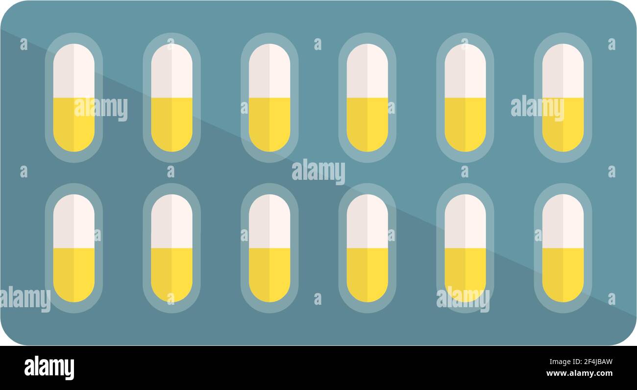 Capsule pill blister pack vector isolated on white Stock Vector Image ...
