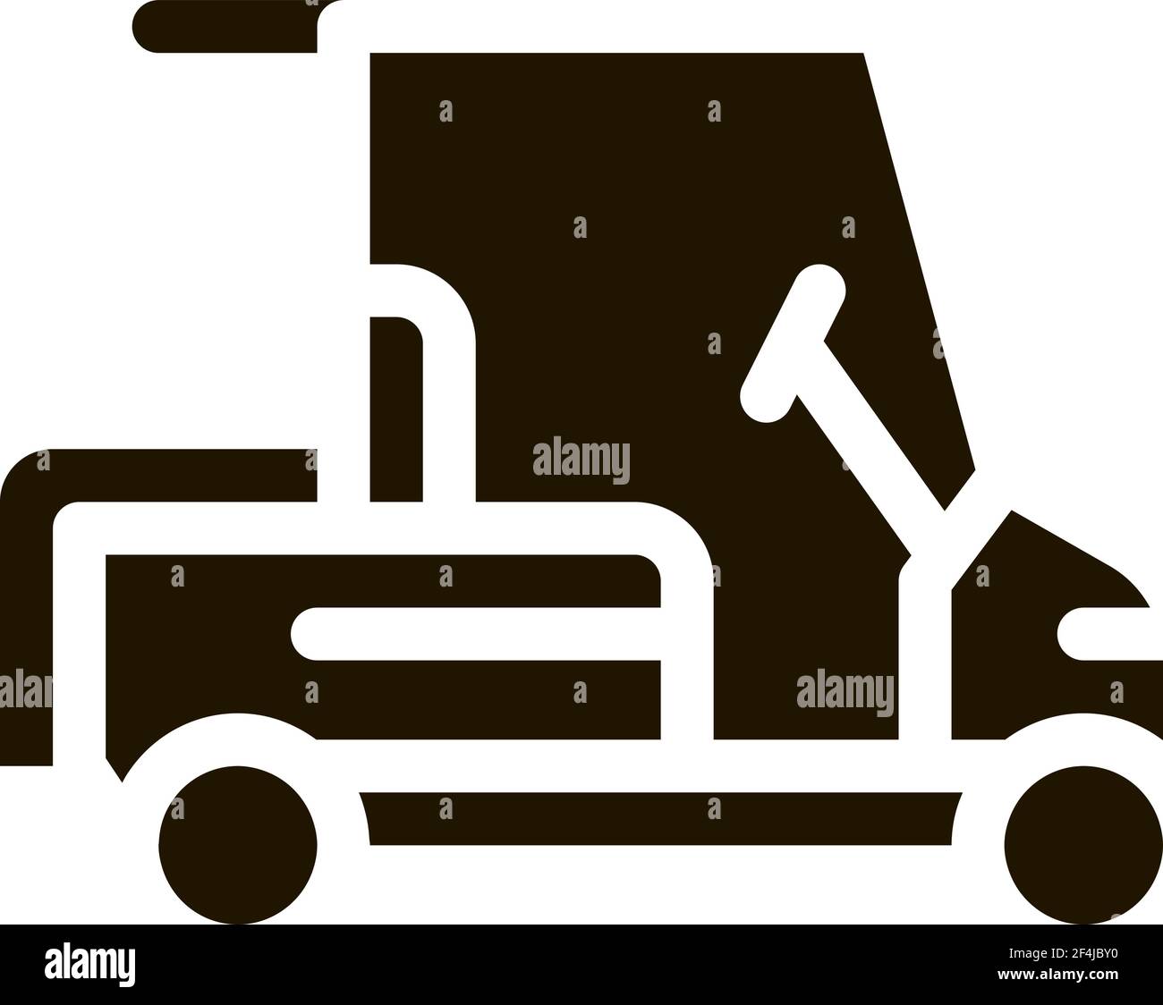 Caddy golf club car glyph hi-res stock photography and images - Alamy