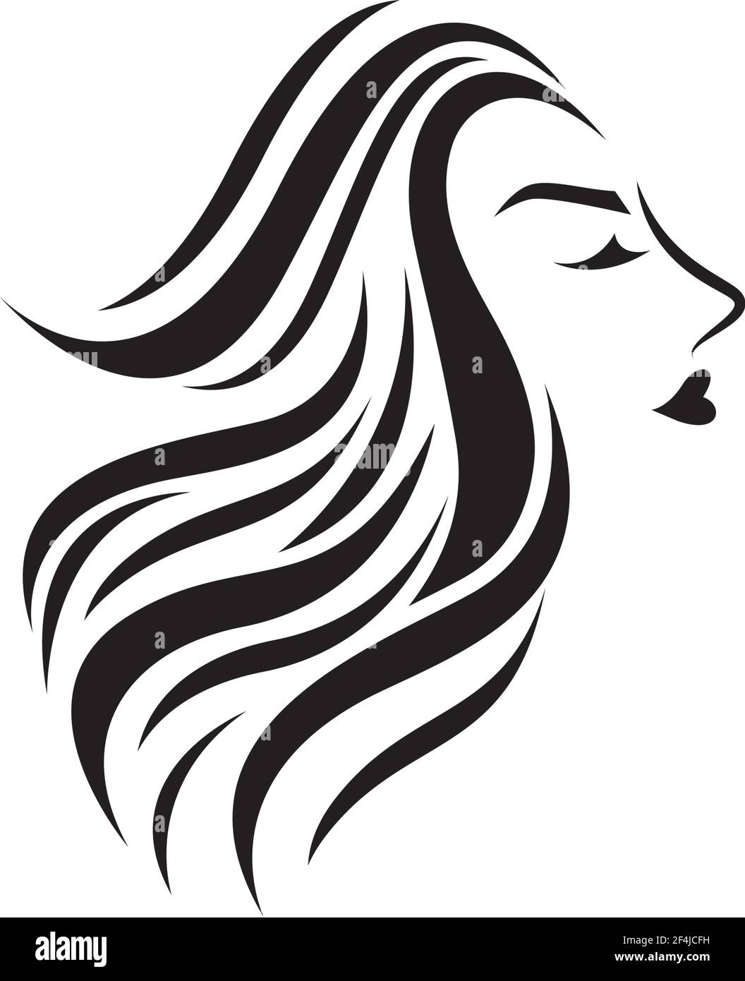 Hair salon logo vector icon illustration Stock Vector Image & Art - Alamy
