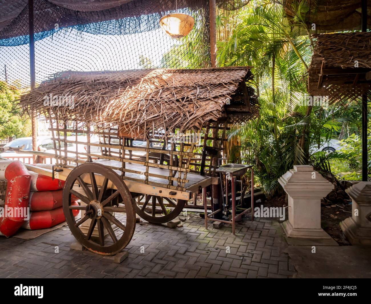 A traditional wooden cart often used on the island of Sri Lanka Stock ...