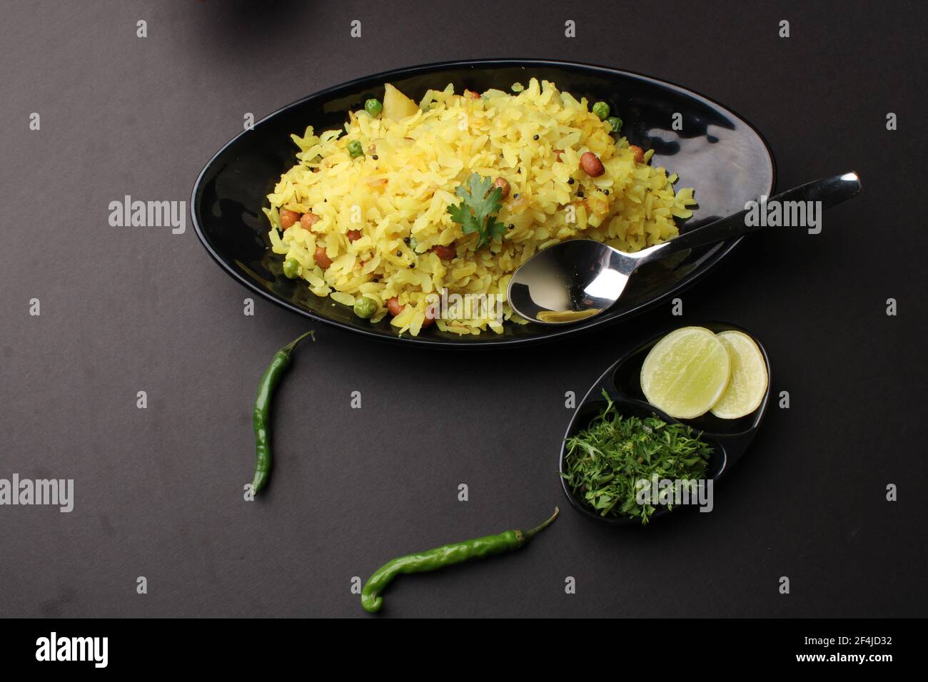 Indian Breakfast aalu Poha Also Know as kande Pohe made up of Beaten ...