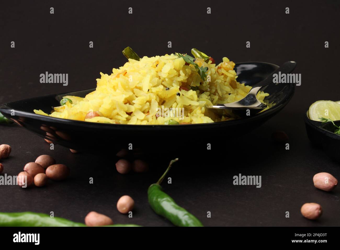 Indian Breakfast aalu Poha Also Know as kande Pohe made up of Beaten ...