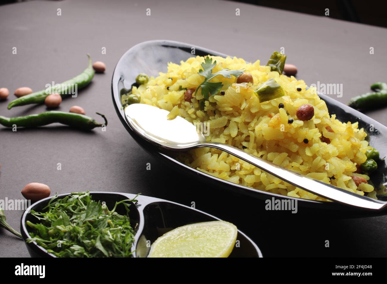 Indian Breakfast aalu Poha Also Know as kande Pohe made up of Beaten ...