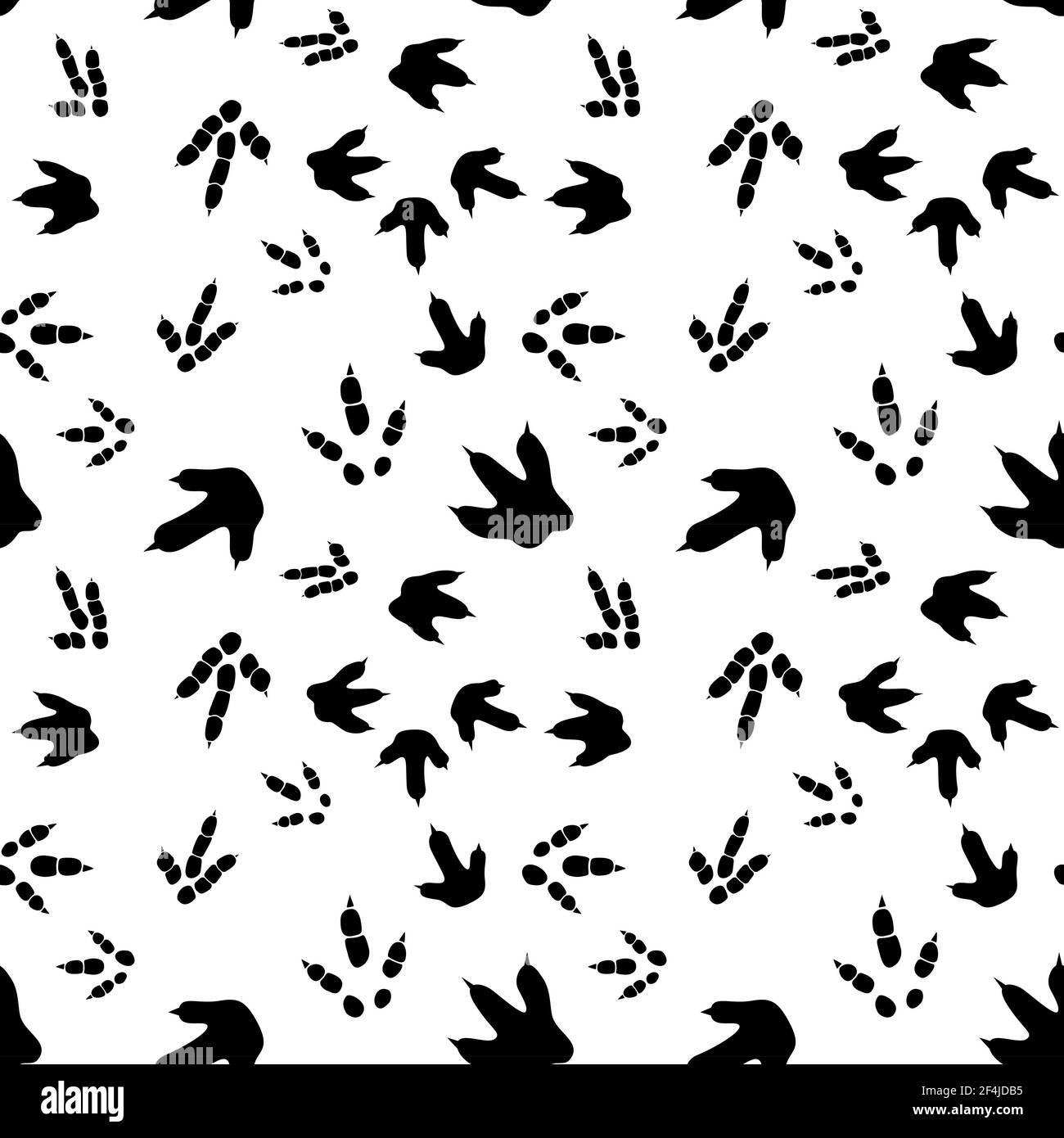 Dinosaur footprint tracks. Minimal seamless pattern. Background with ...