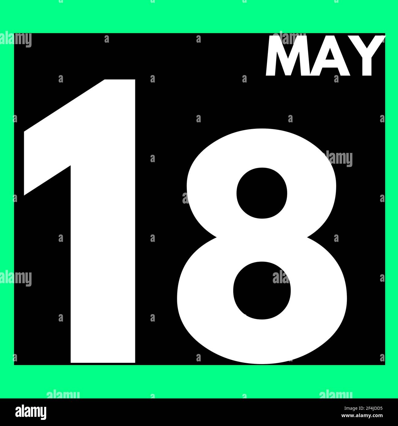 May 18 . Modern daily calendar icon .date ,day, month .calendar for the ...