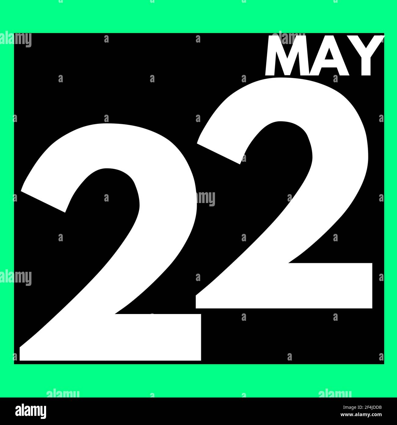 May 22 . Modern daily calendar icon .date ,day, month .calendar for the ...