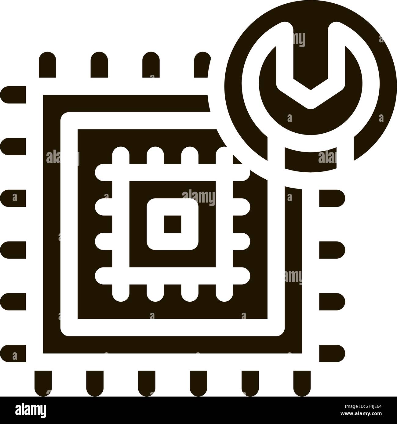 Chip repair line icon Cut Out Stock Images & Pictures - Alamy