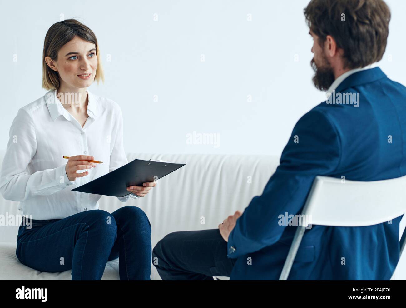 Therapist couch chair hi-res stock photography and images - Alamy