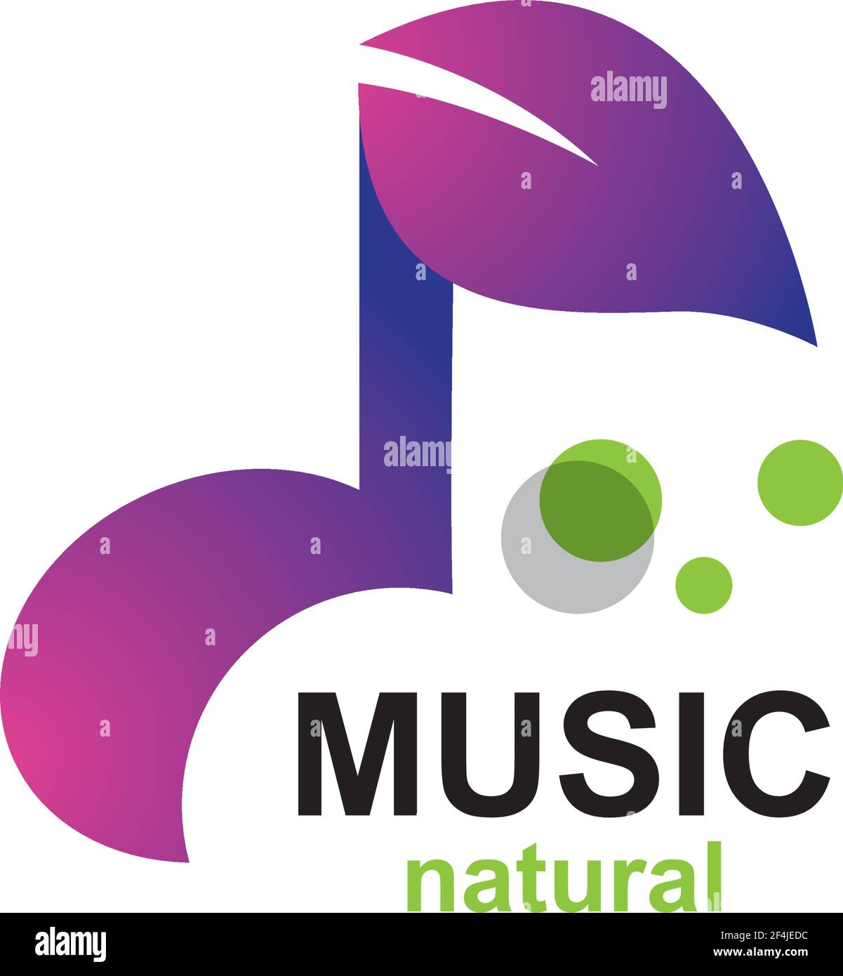 Natural music logo creative vector icon illustration Stock Vector Image ...