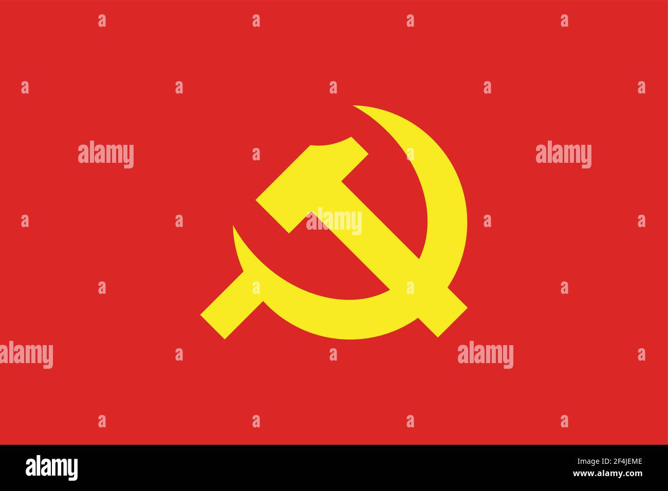 Flag of the Communist Party. Vector illustration Stock Vector Image ...