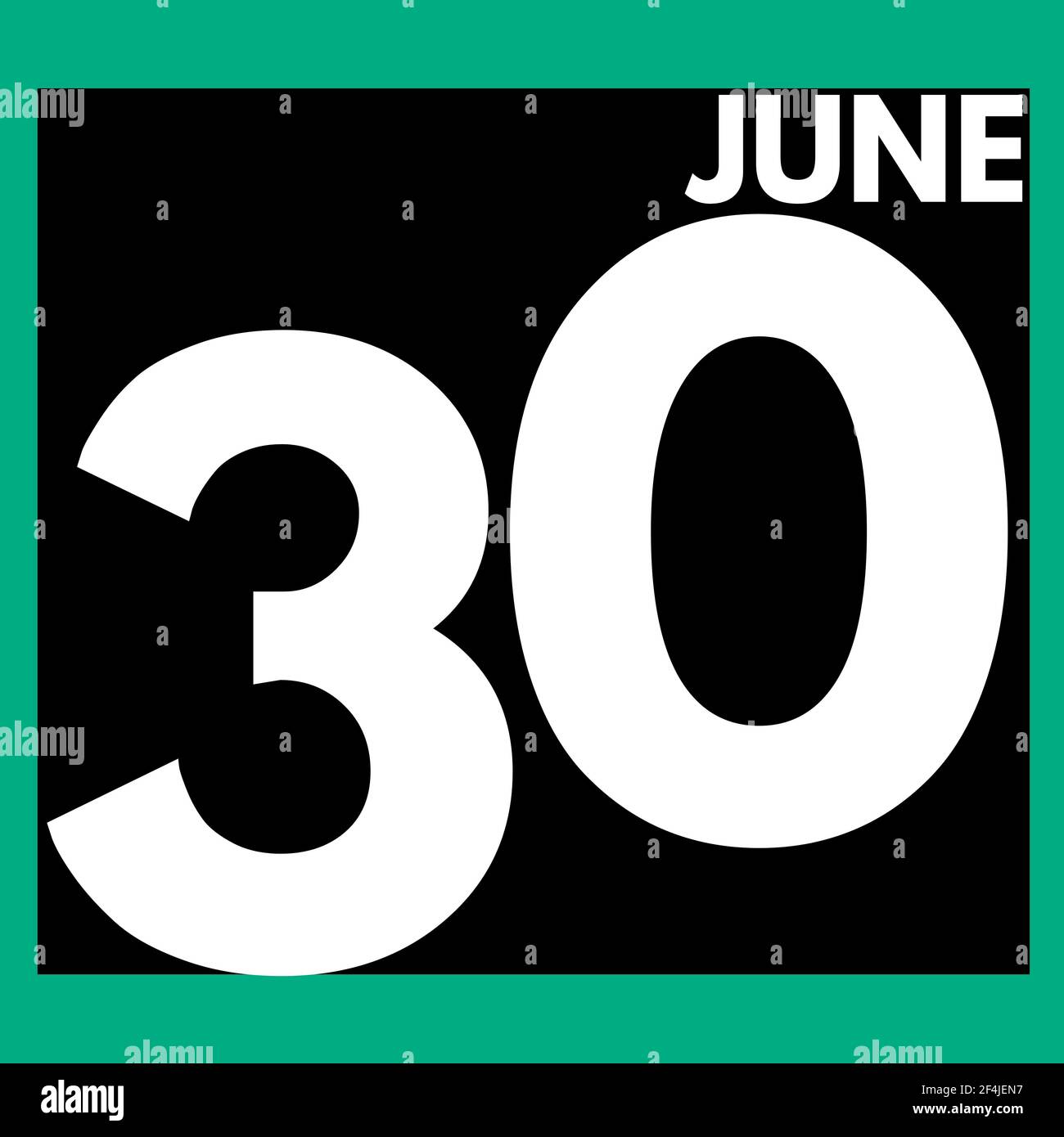 June 30 . Modern daily calendar icon .date ,day, month .calendar for ...