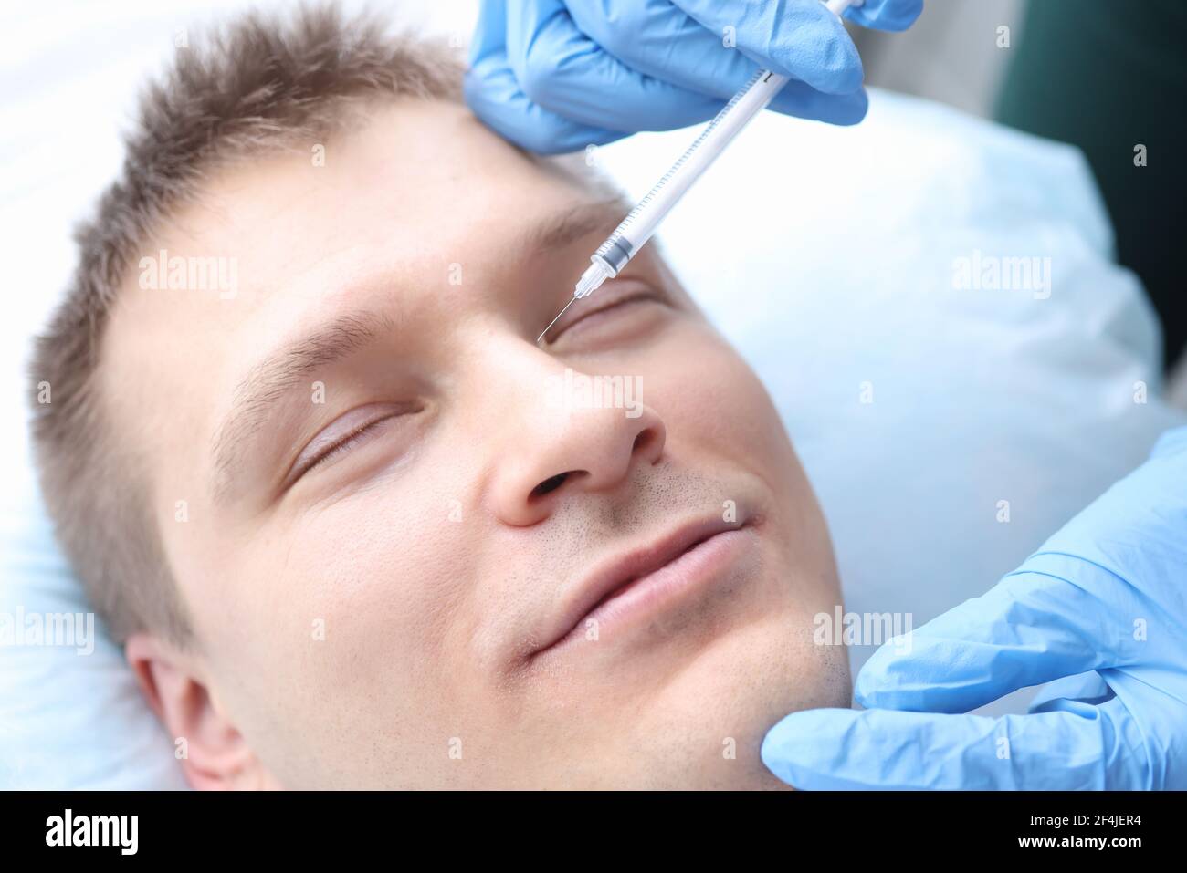 Filler injection male face hi-res stock photography and images - Alamy