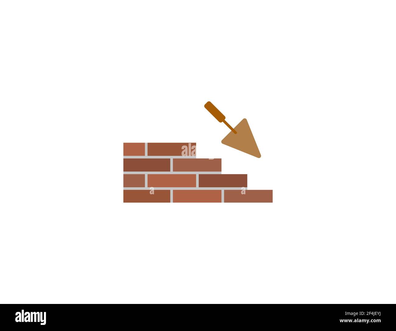 Vector illustration. Bricks wall work icon Stock Vector Image & Art - Alamy