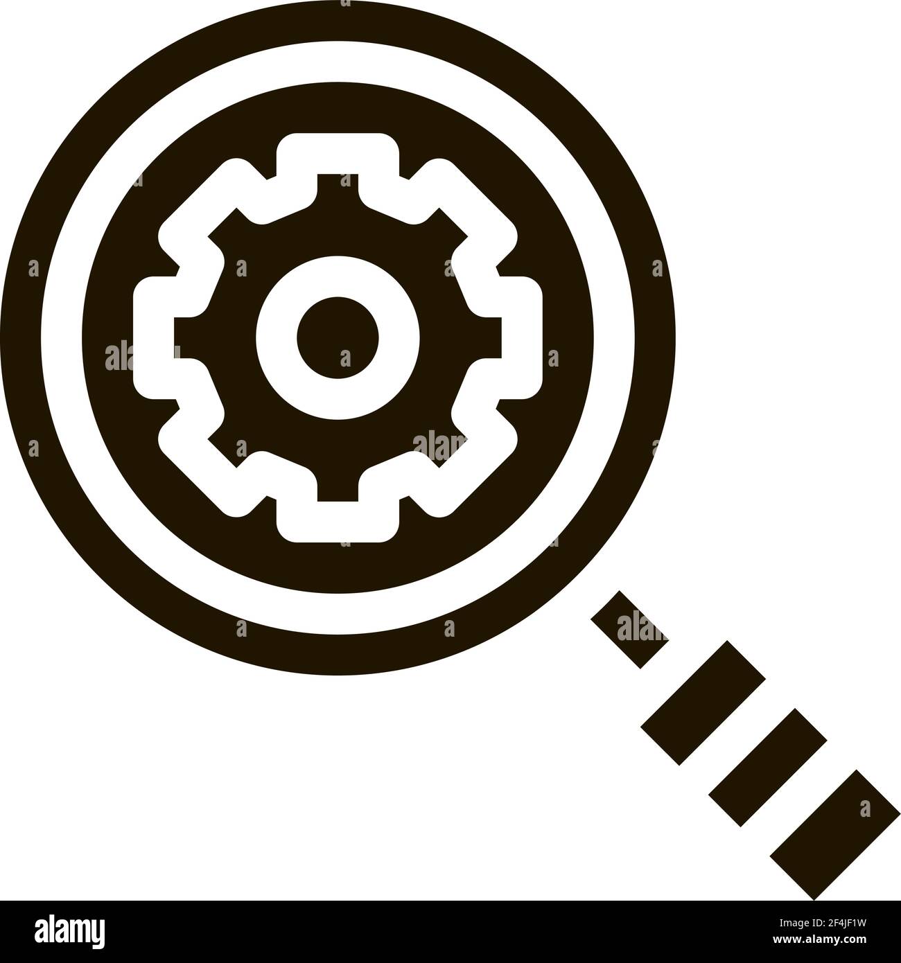 Gear Research Icon Vector Glyph Illustration Stock Vector Image & Art ...