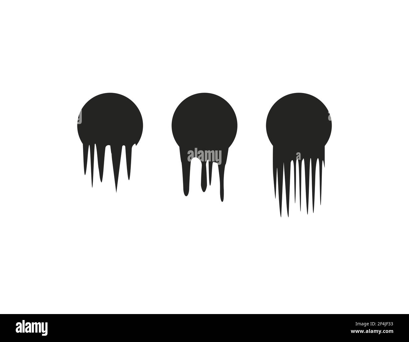 Vector illustration. Dripping circle drops Stock Vector Image & Art - Alamy