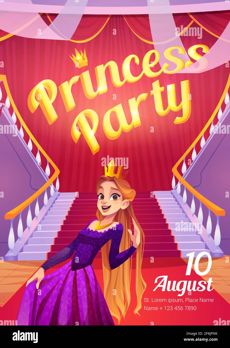 Cartoon golden crown party Stock Vector Images - Alamy