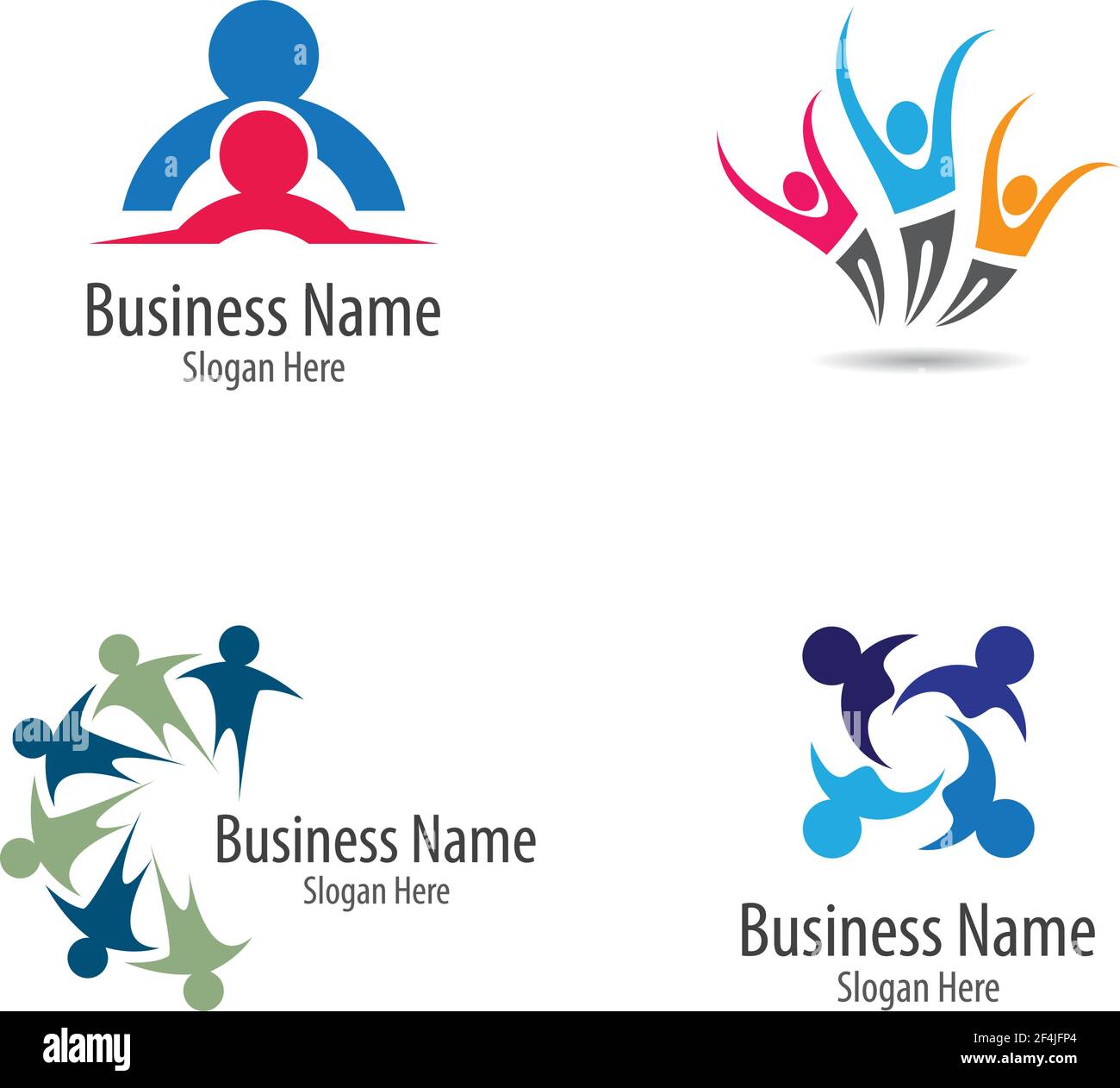 Teamwork logo creative vector icon illustration design Stock Vector ...