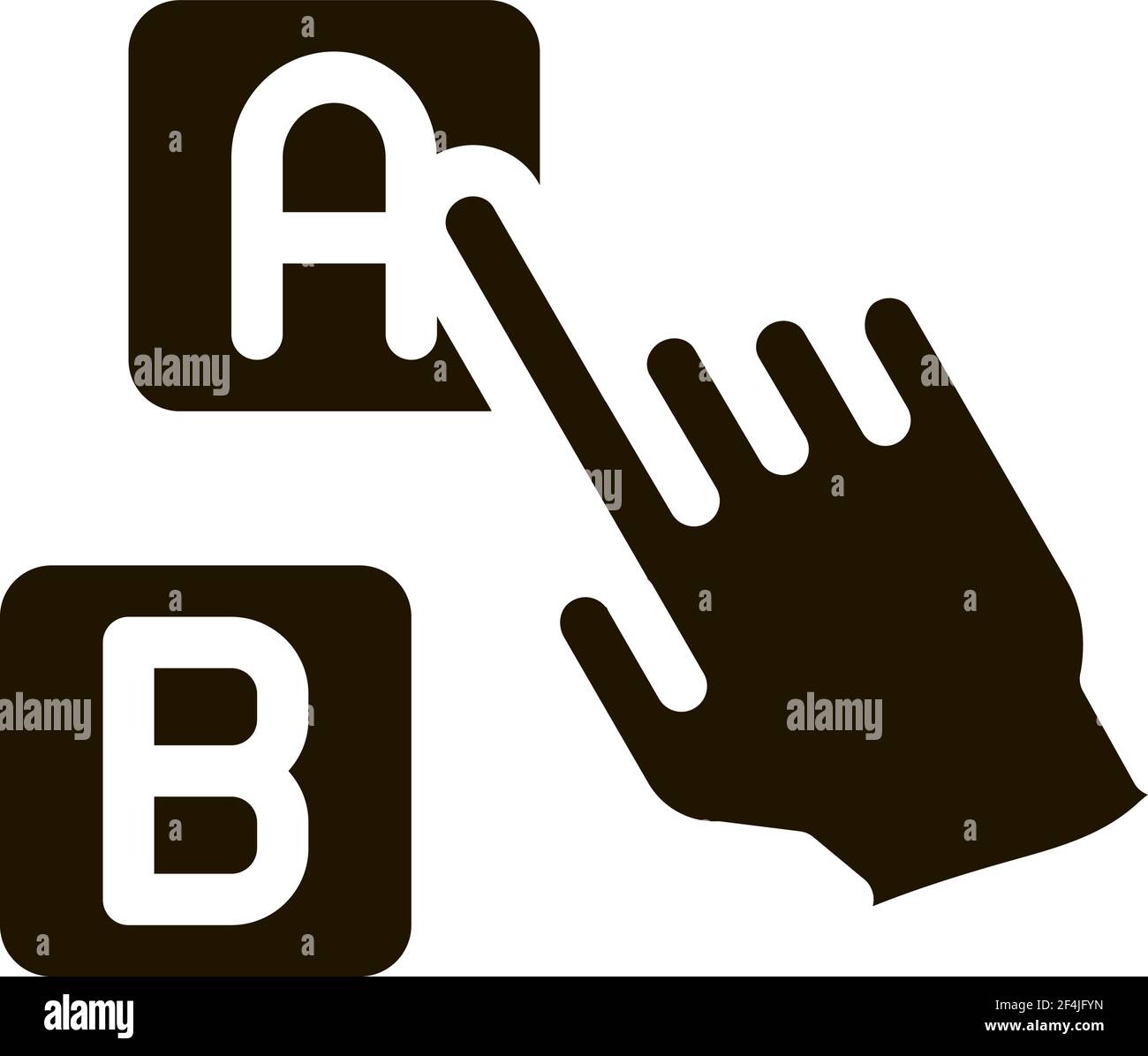 Pointing Letter Icon Vector Glyph Illustration Stock Vector Image & Art ...