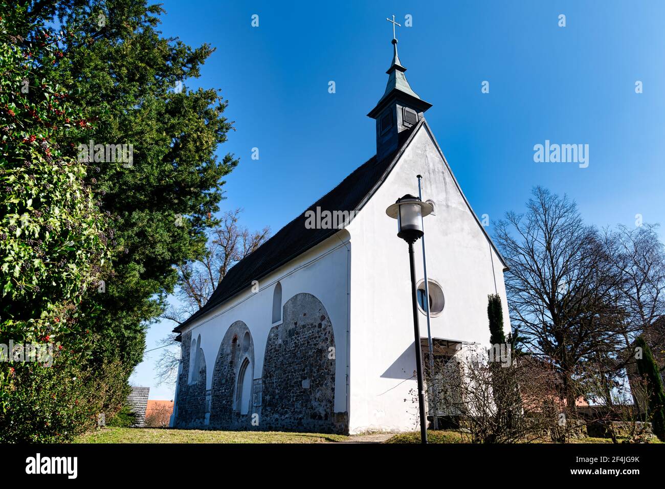 Martinskirche (Church of St. Martin) in Linz, Austria. 28.02.2021. This ...