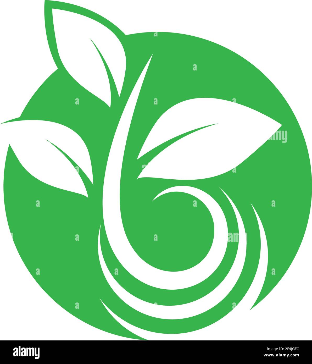 Leaf logo vector icon illustration Stock Vector Image & Art - Alamy