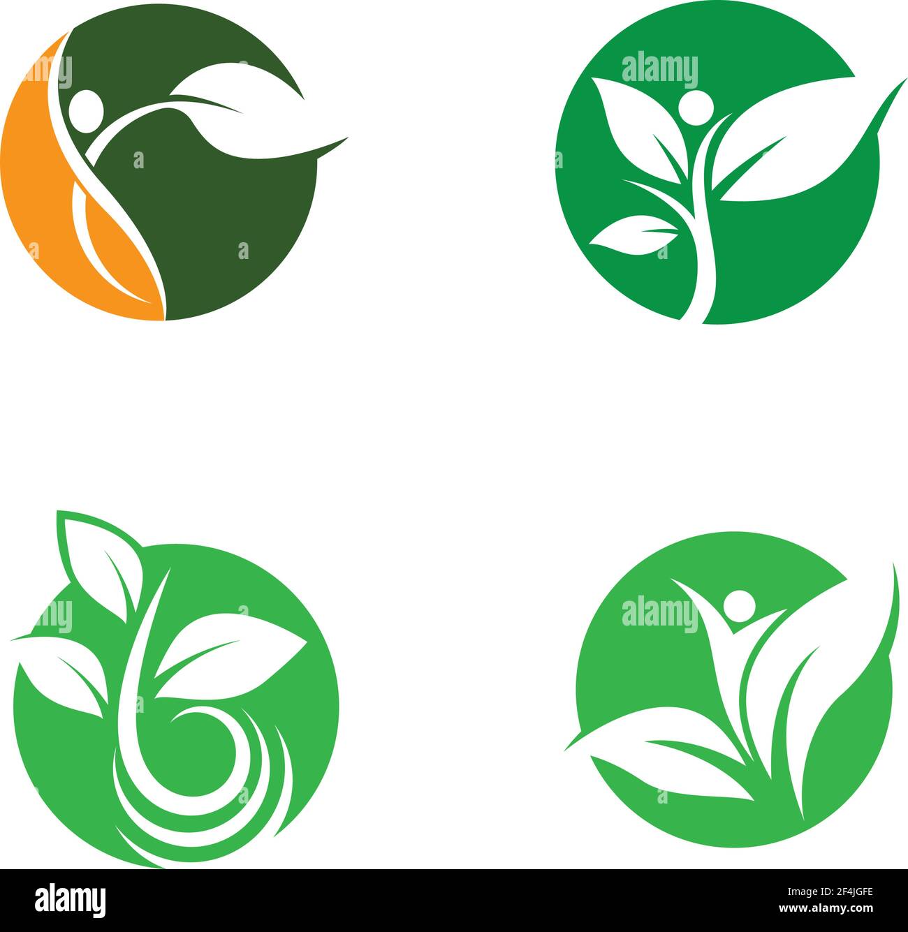 Leaf logo vector icon illustration Stock Vector Image & Art - Alamy