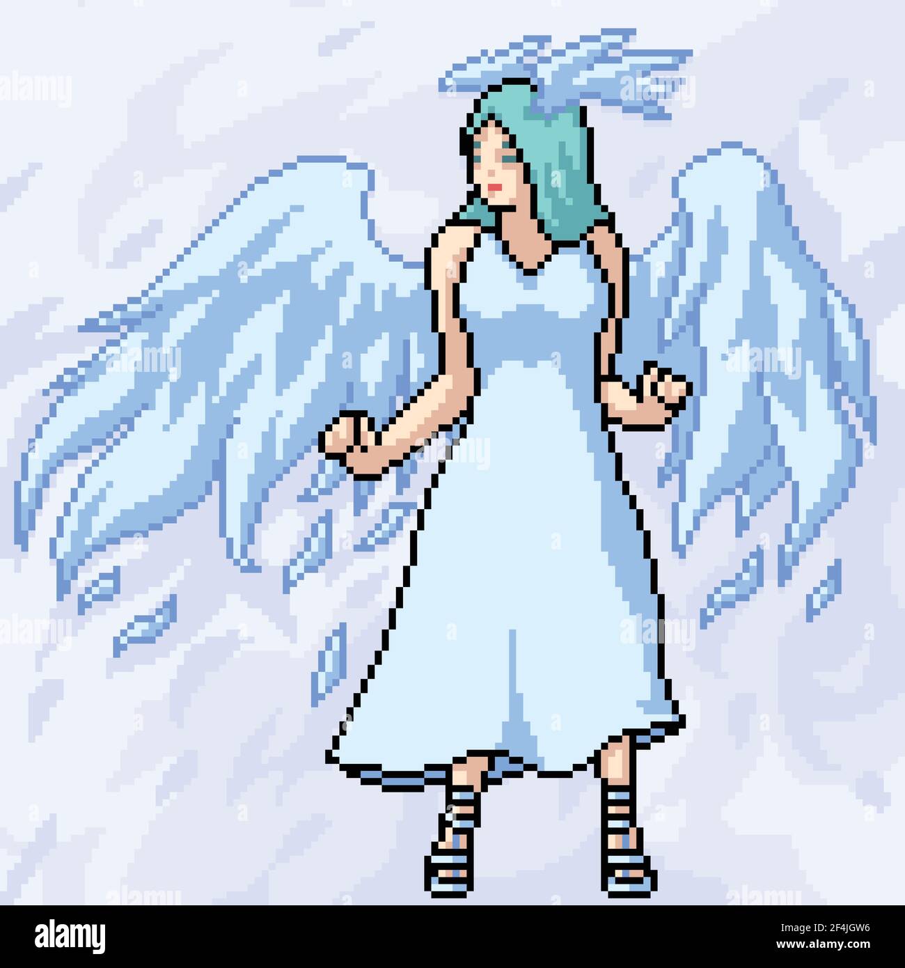 Pixel art angel hi-res stock photography and images - Alamy