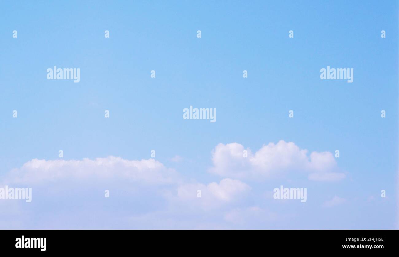 Stratus white clouds in the blue sky natural background beautiful ...