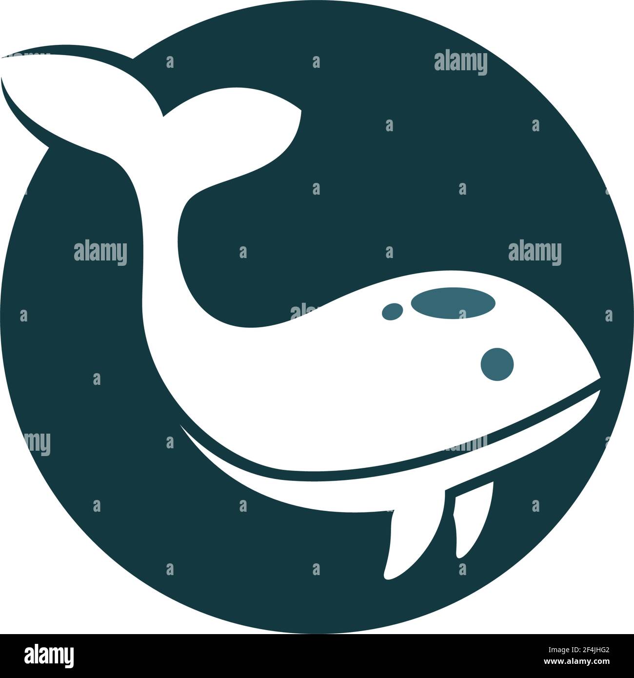 Baby whale icon logo creative vector illustration Stock Vector Image ...