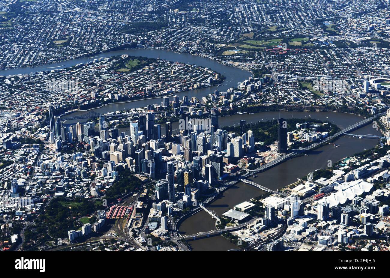 Aerial view of business district hi-res stock photography and images ...