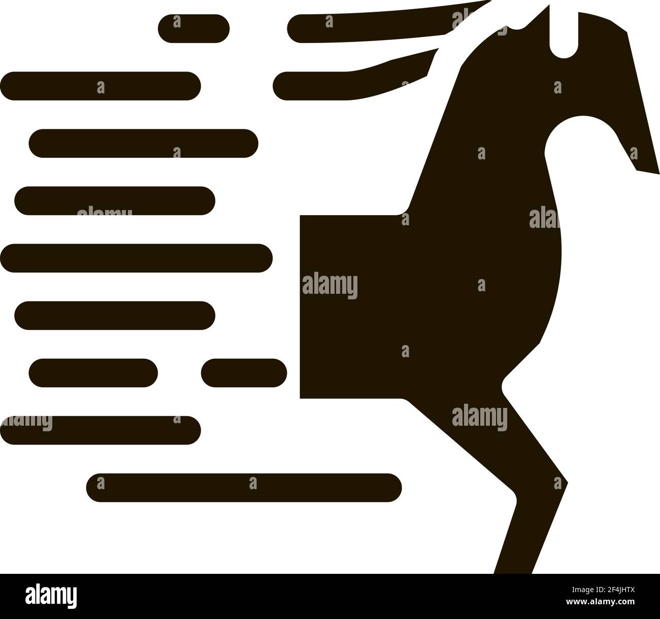 Running Horse Icon Vector Glyph Illustration Stock Vector Image & Art ...