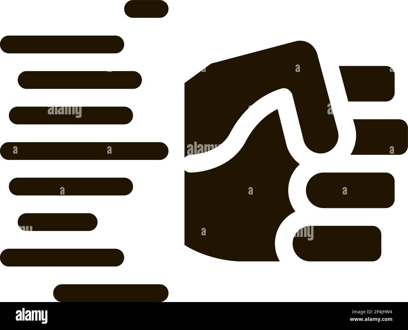 Fast Fist Hit Icon Vector Glyph Illustration Stock Vector Image & Art ...