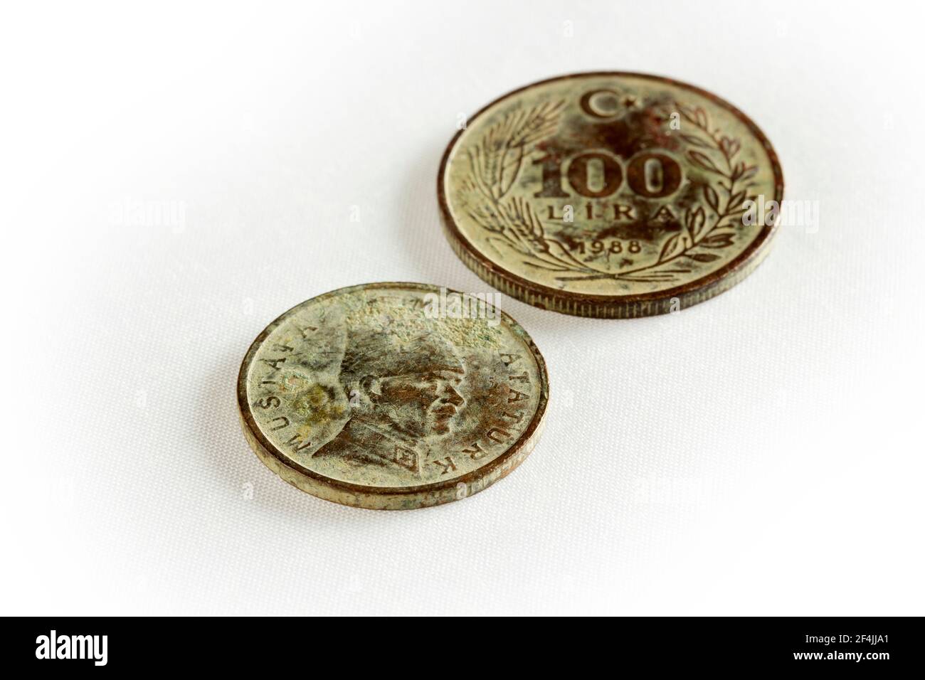 Old Turkish coin. Money collection Stock Photo - Alamy
