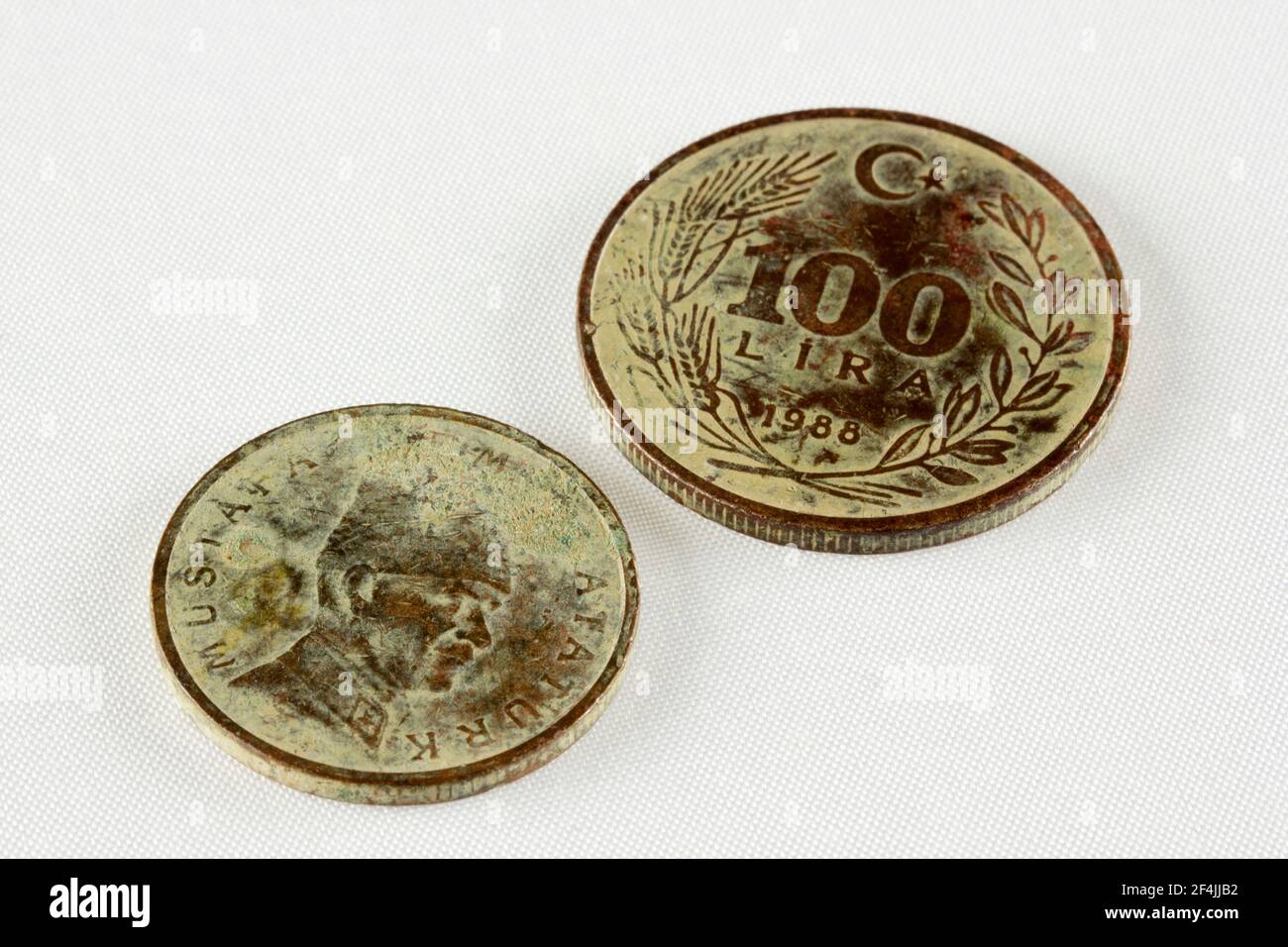 Old Turkish coin. Money collection Stock Photo - Alamy