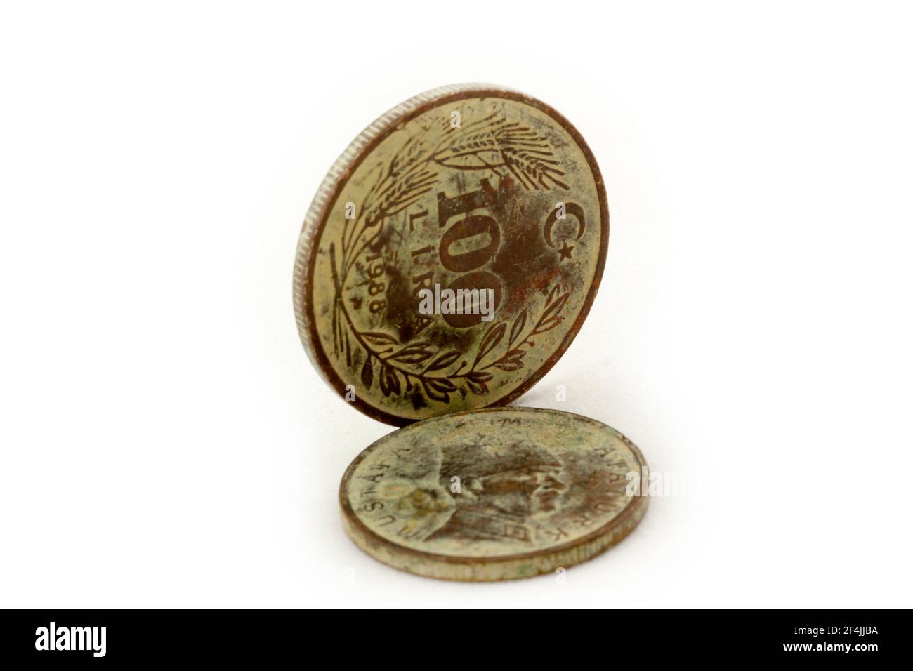 Old Turkish coin. Money collection Stock Photo - Alamy