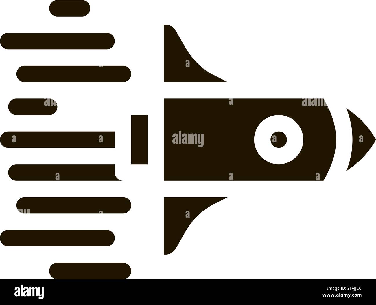 Rocket Fast Fly Icon Vector Glyph Illustration Stock Vector Image & Art ...