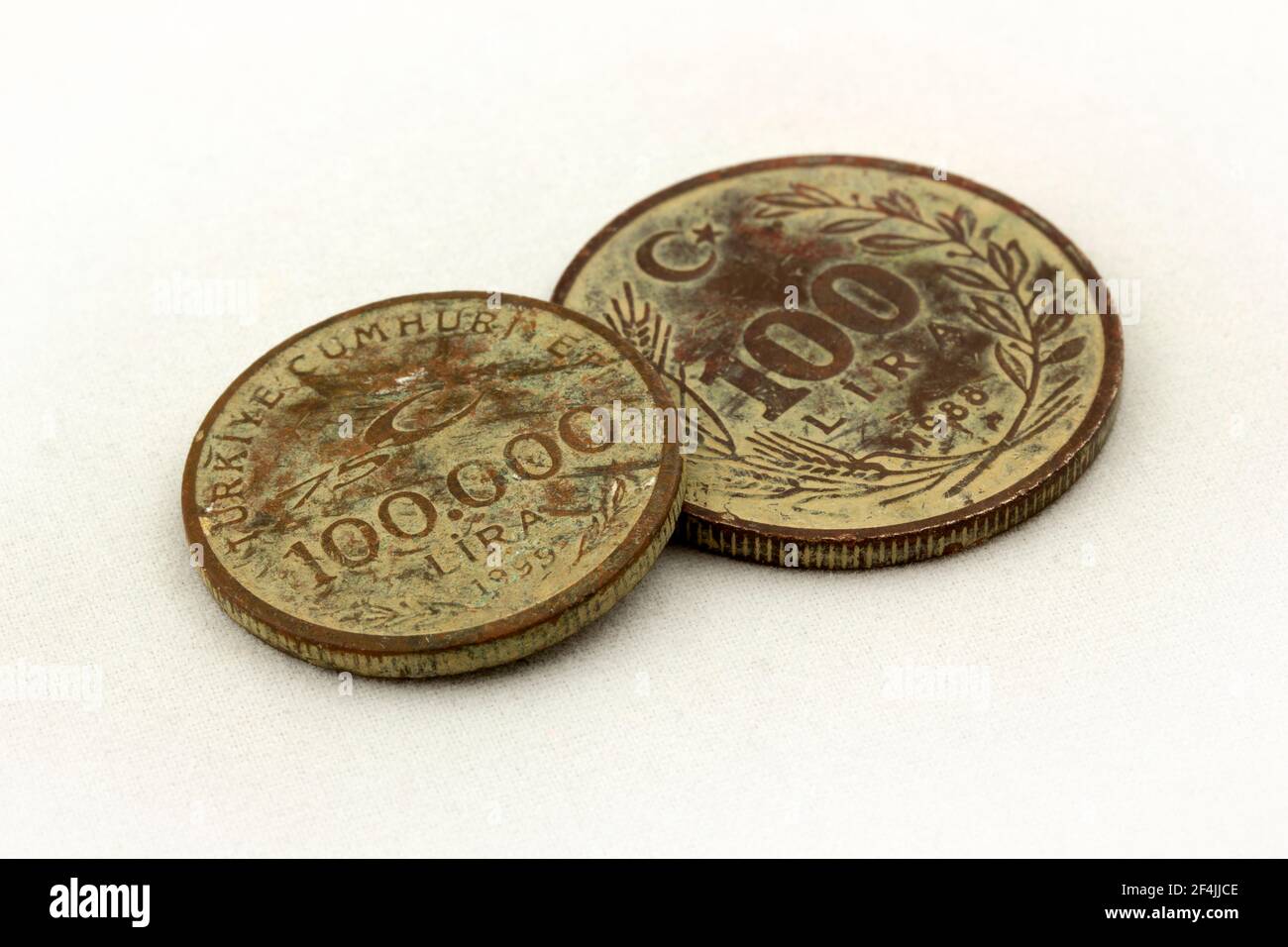 Old Turkish coin. Money collection Stock Photo - Alamy
