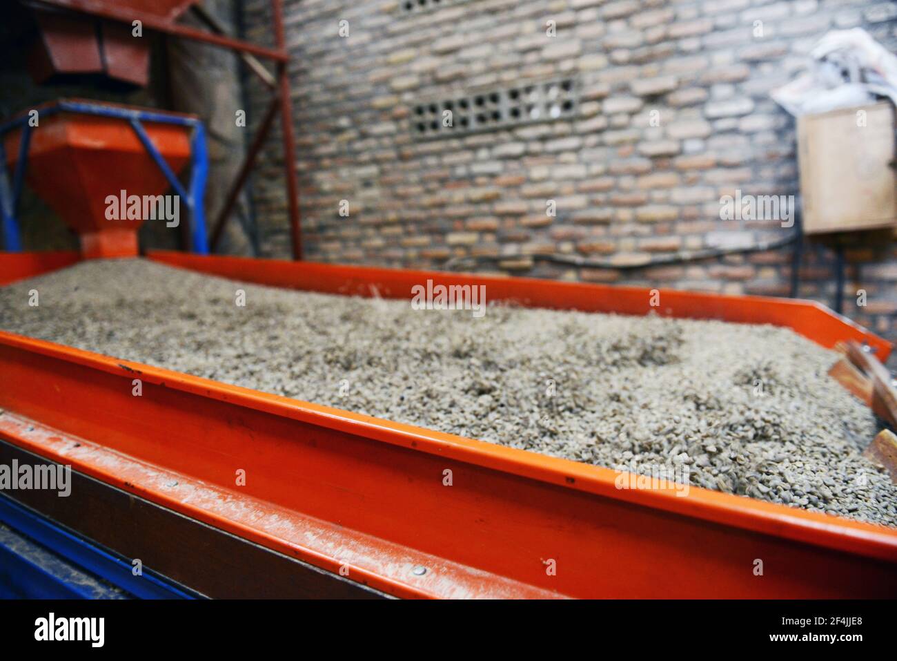 Coffee beans sorting machine Stock Photo - Alamy