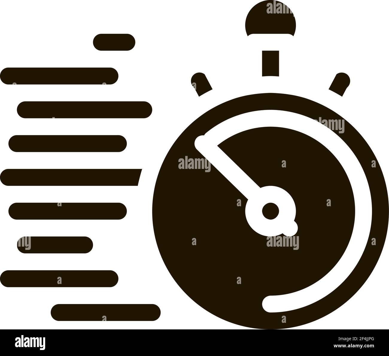 Stopwatch Time Icon Vector Glyph Illustration Stock Vector Image & Art ...