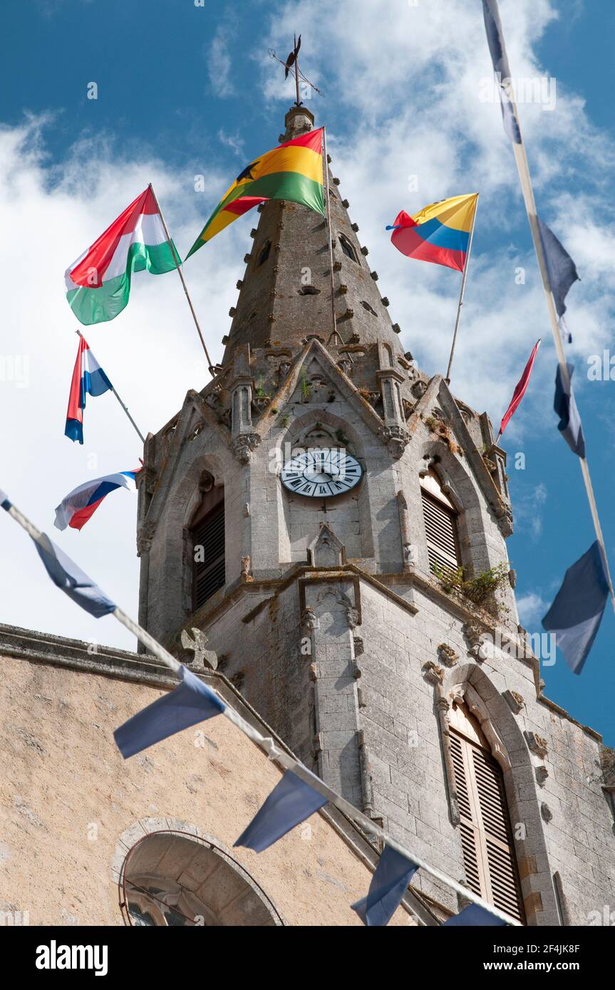 Steeple of Saint-Maxime church, Confolens, Charente (16), Nouvelle ...