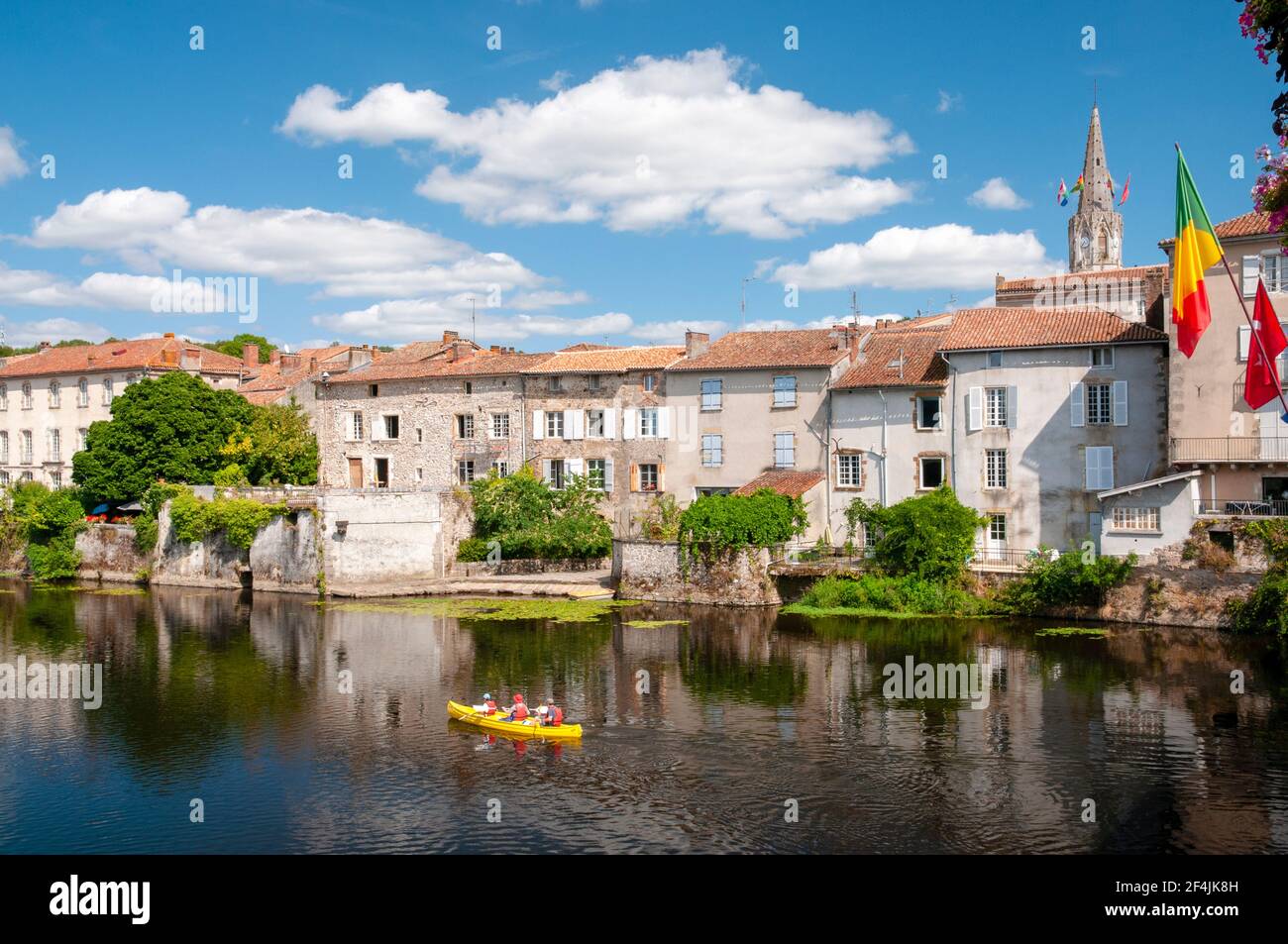 The Charente river, Confolens, Charente (16), Nouvelle-Aquitaine region ...
