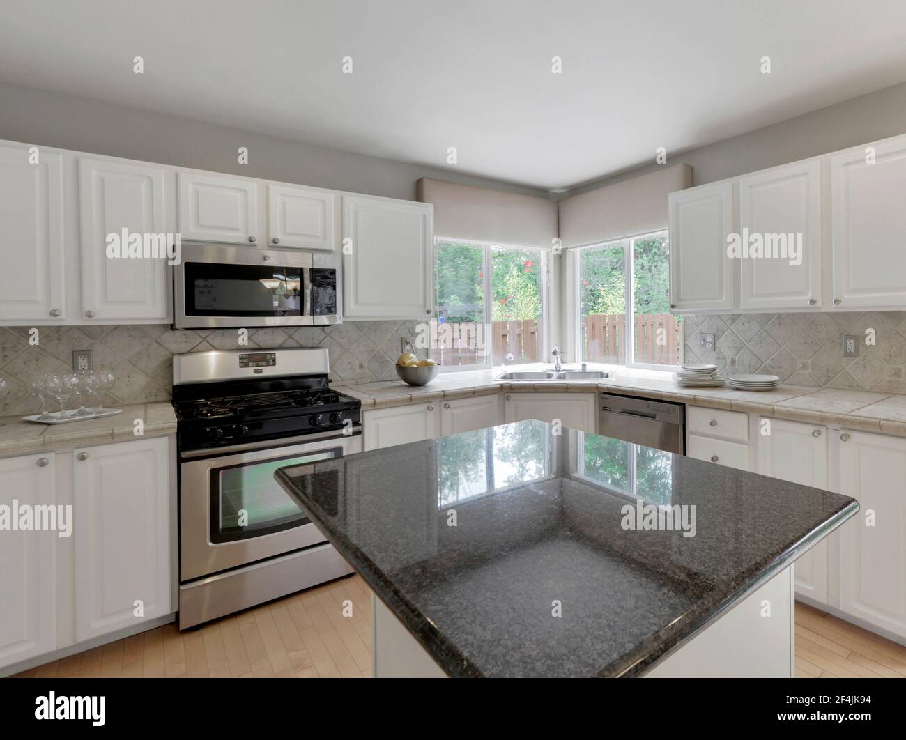 Modern residential kitchen interior Stock Photo - Alamy