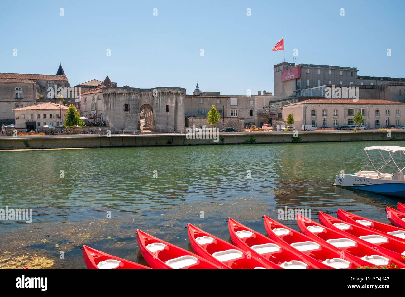 Cognac castle with the Charente riverbank and Saint-Jacques gate ...