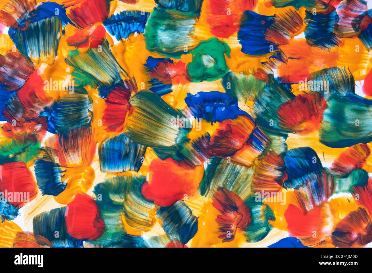 Abstract art background bright blue and red colors. Watercolor painting ...