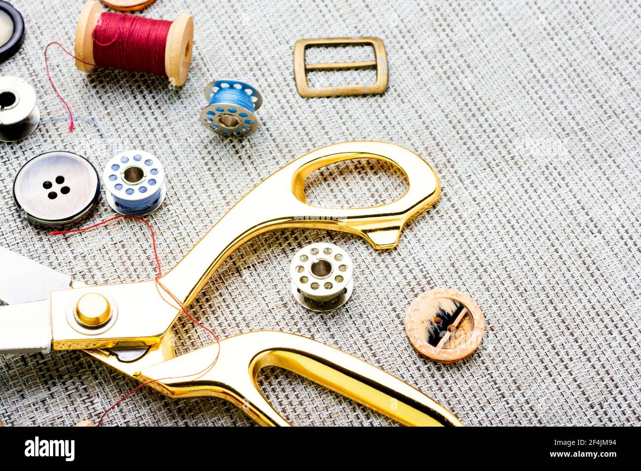 Sewing threads other supplies hi-res stock photography and images - Alamy