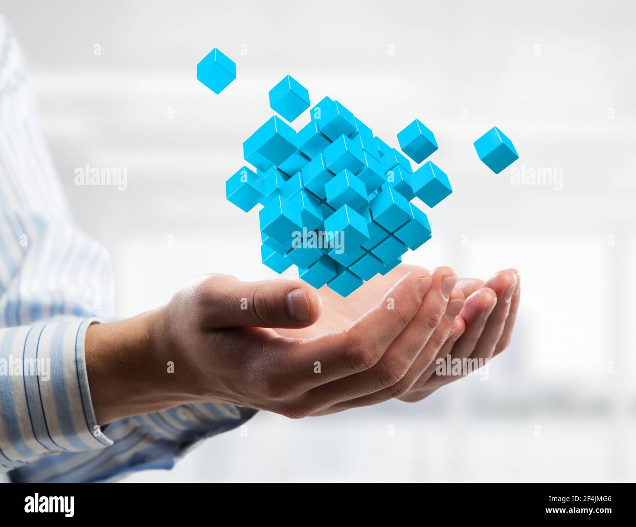 Concept of technology integration and innovation presented by cube ...