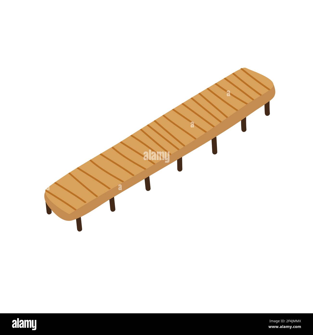 Vector wooden pier with brown and black elements. Vector iilustration ...